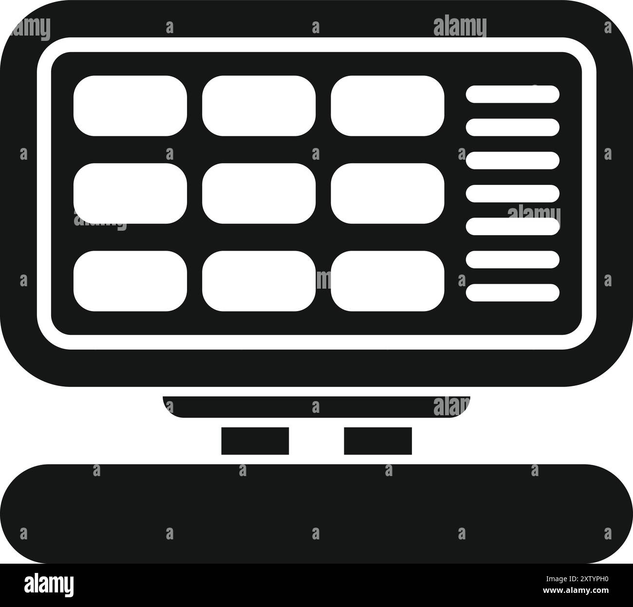 Electronic test result with buttons is showing medical analysis concept ...