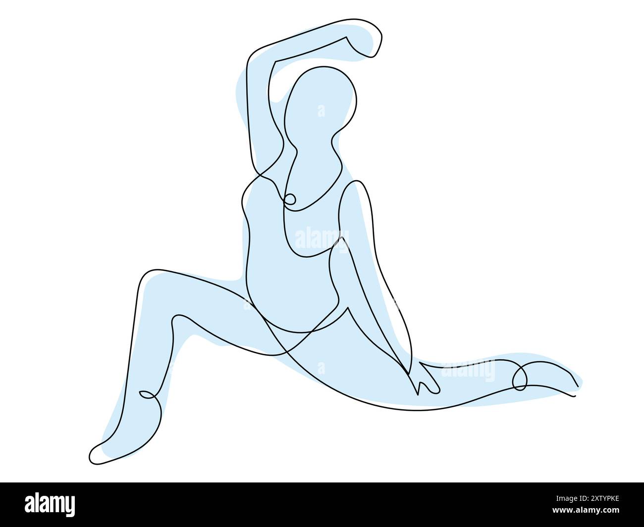 A Girl Stretching in a Creative Abstract Style Showcasing Body Movement ...