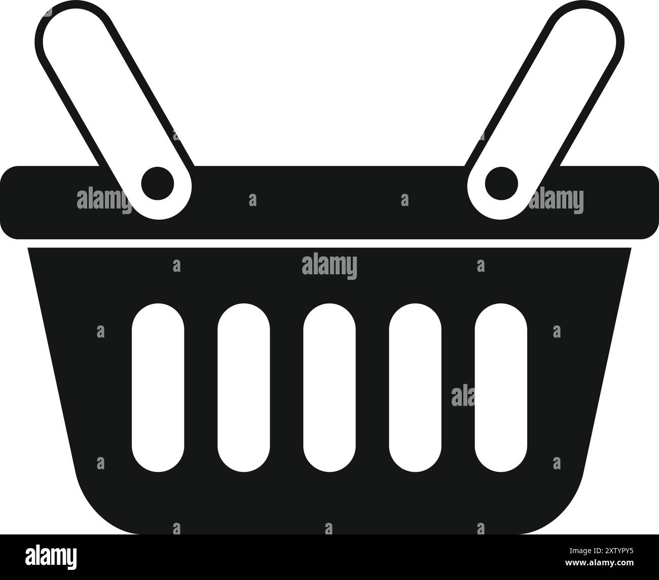 Simple vector of an empty shopping basket, symbolizing online and ...