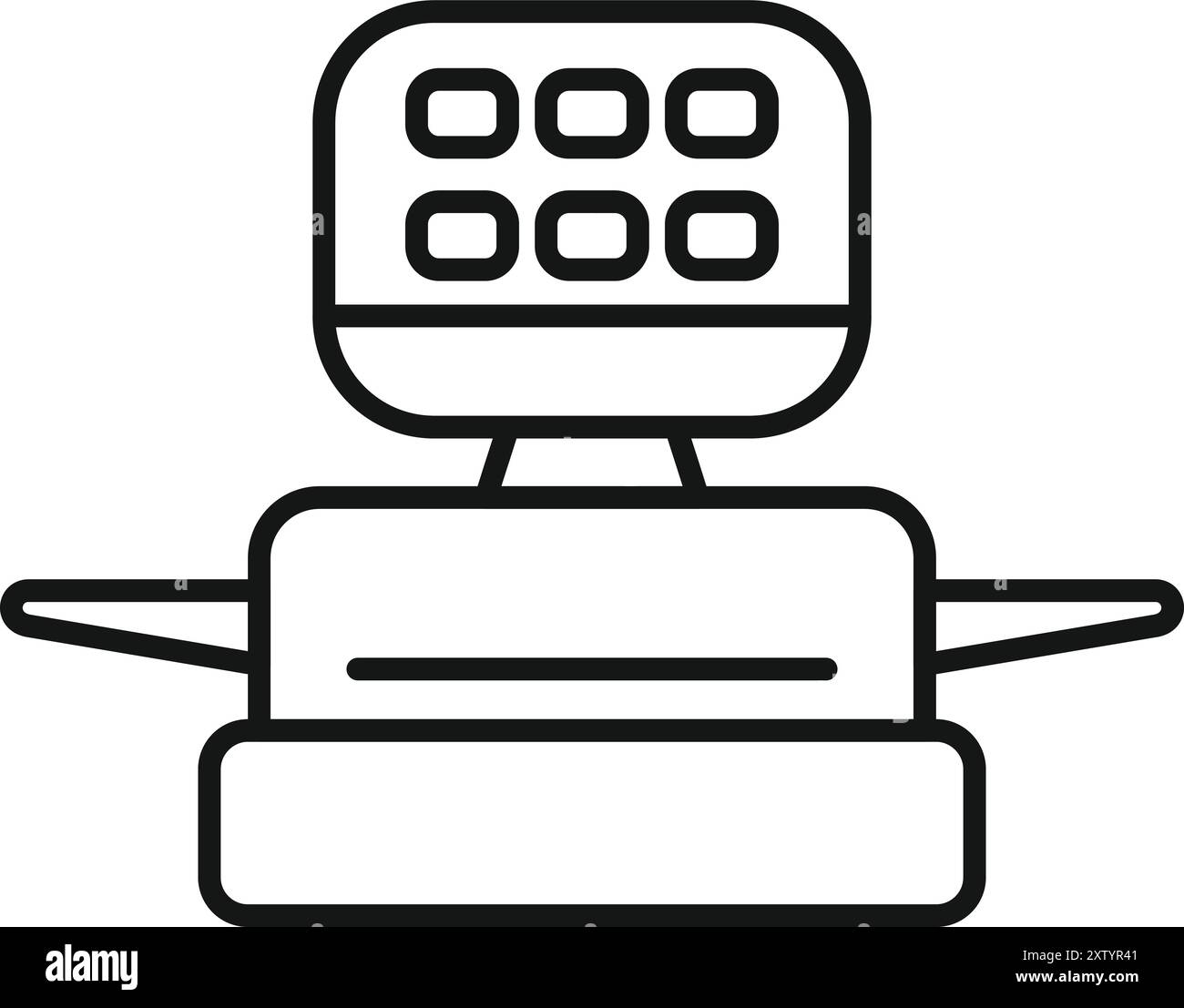 Line icon of a adjustable surgical lamp, for use in operating rooms or ...