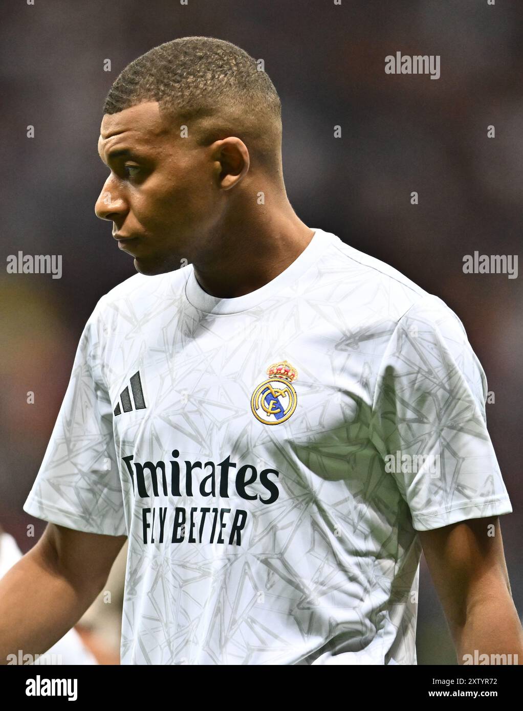 WARSAW, POLAND - AUGUST 14: Kylian Mbappe of Real Madrid during the ...