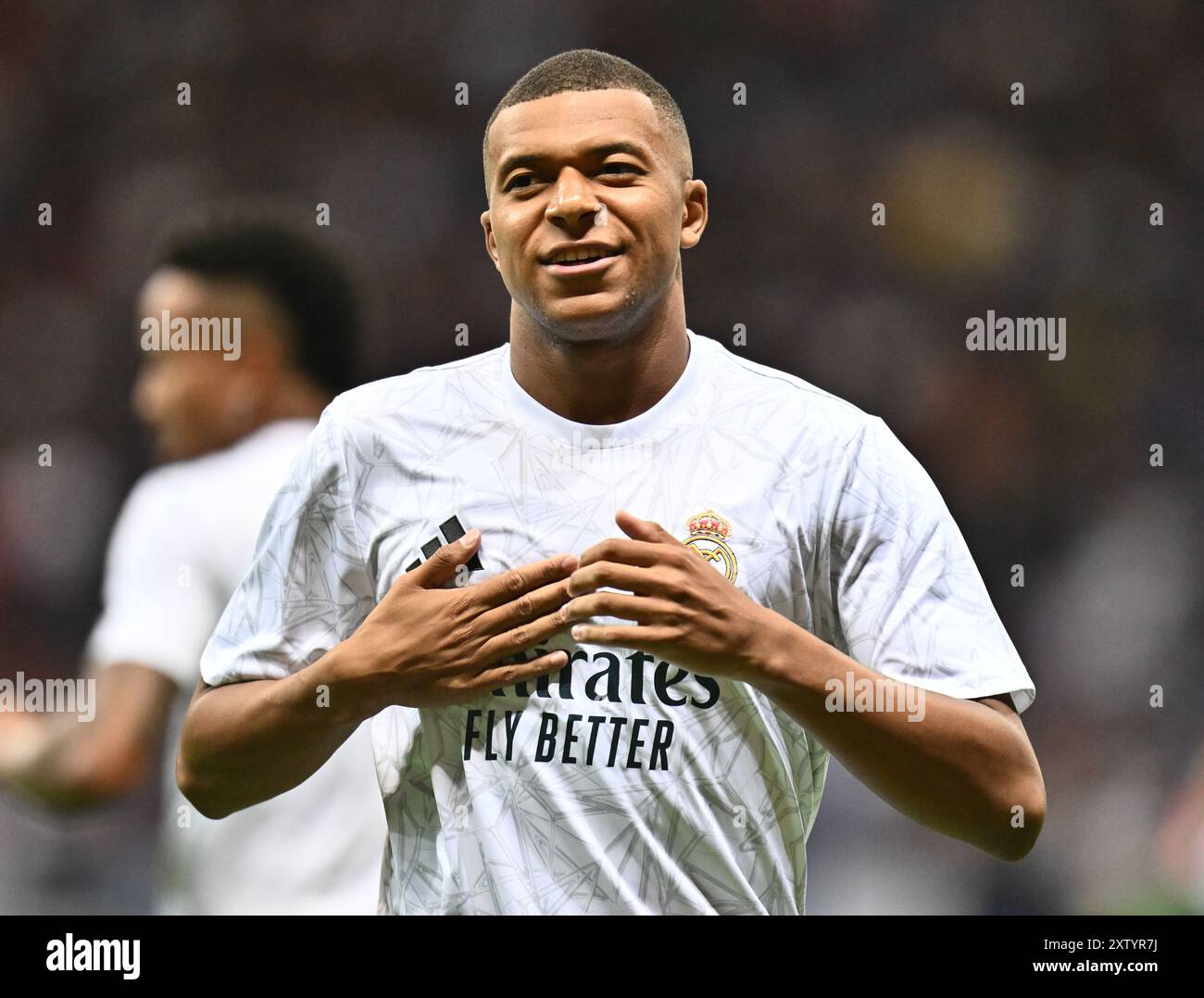 WARSAW, POLAND - AUGUST 14: Kylian Mbappe of Real Madrid during the ...