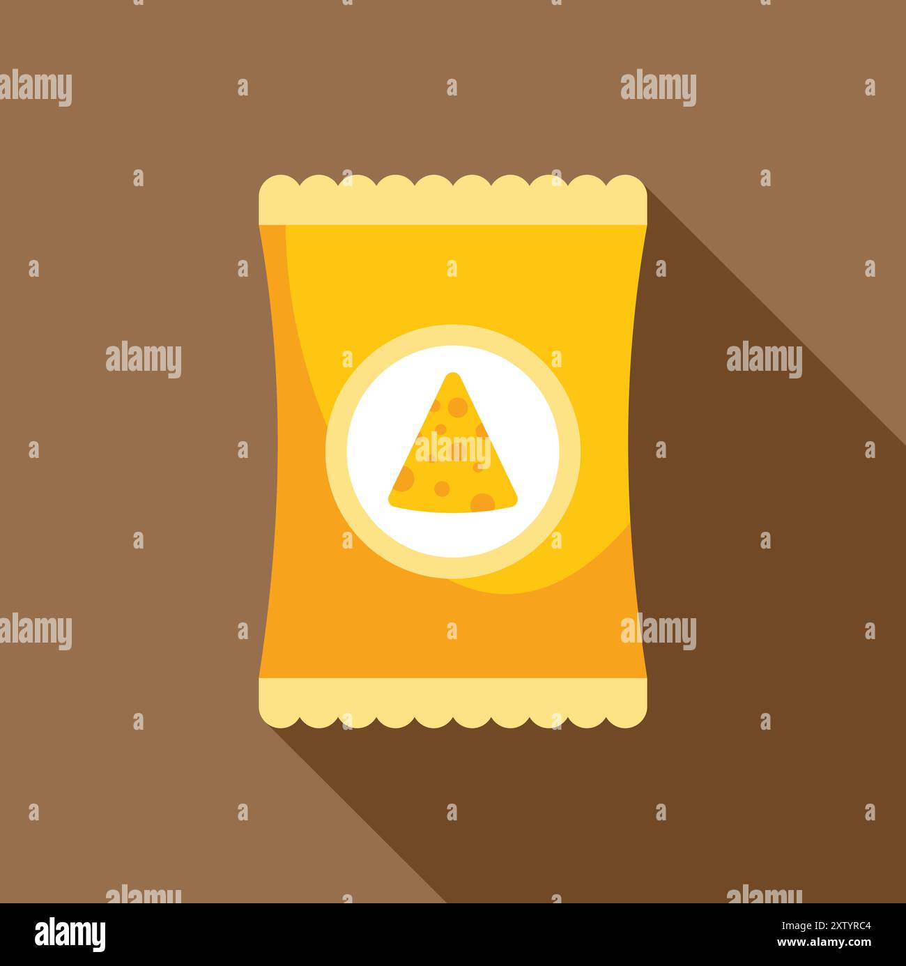 Yellow bag of cheese puffs corn chips presenting a triangle cheese logo ...