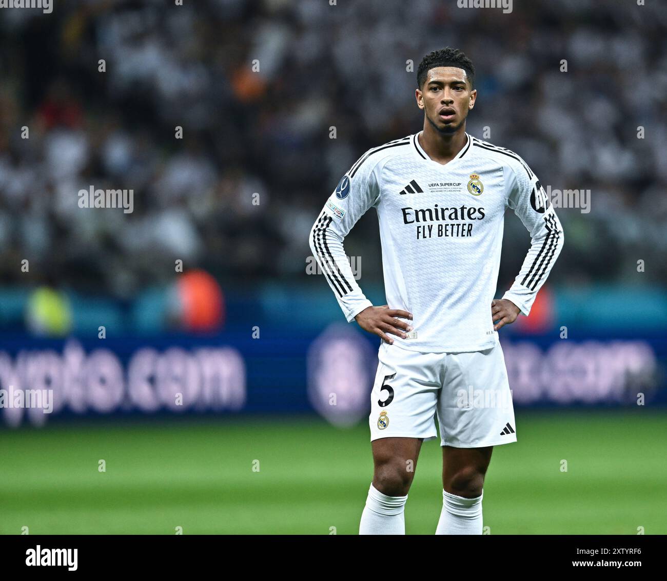 WARSAW, POLAND - AUGUST 14: Jude Bellingham of Real Madrid during the ...
