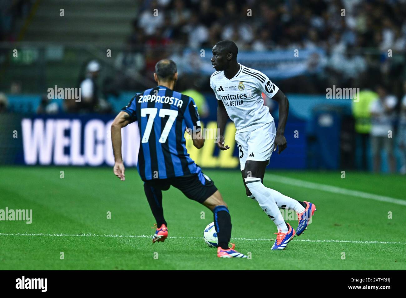 WARSAW, POLAND - AUGUST 14: Ferland Mendy of Real Madrid during the ...