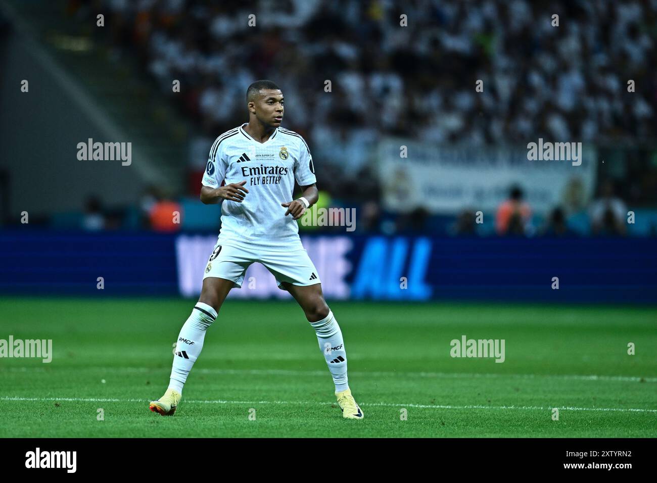 WARSAW, POLAND - AUGUST 14: Kylian Mbappe of Real Madrid during the ...