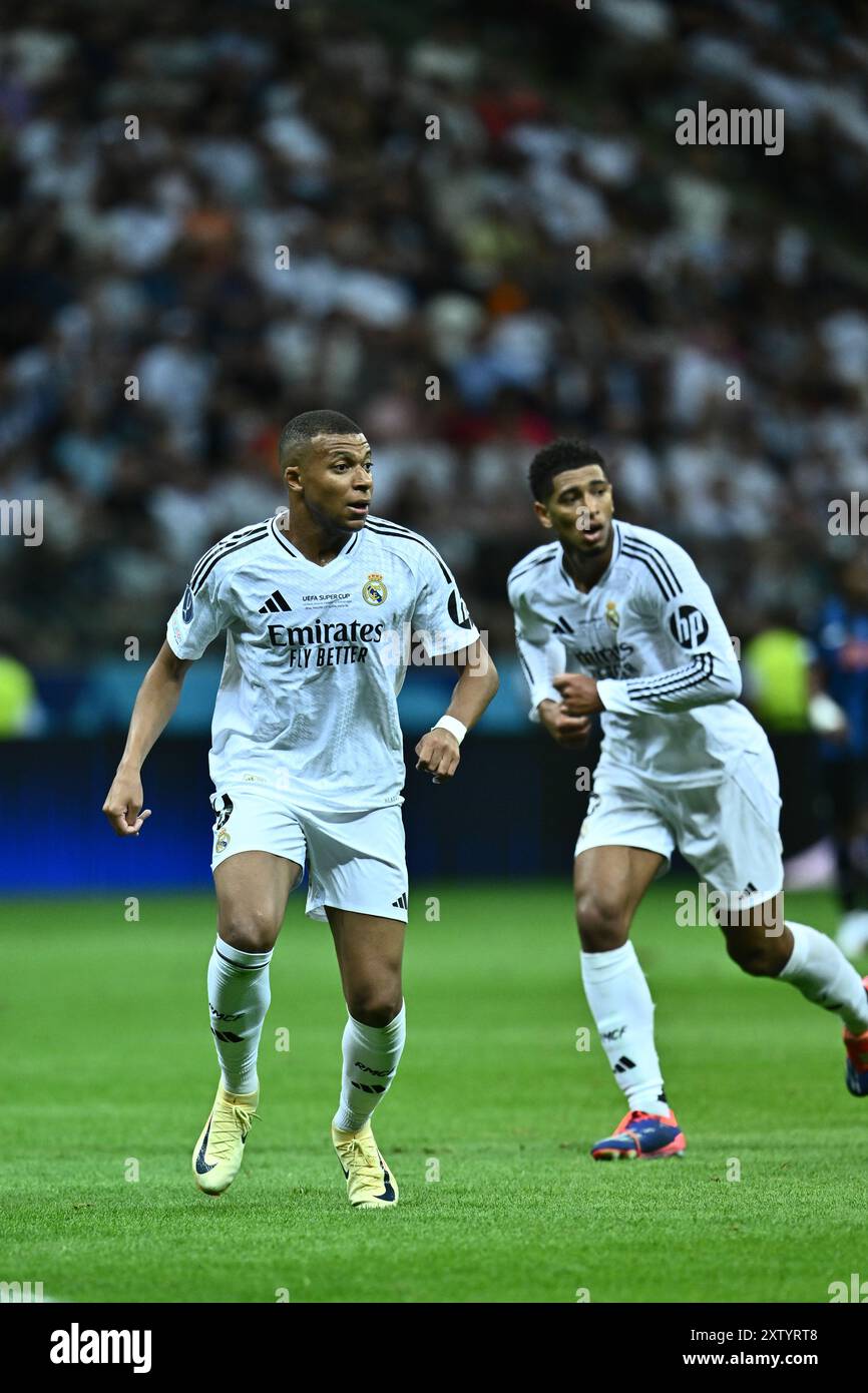 WARSAW, POLAND - AUGUST 14: Kylian Mbappe of Real Madrid during the ...