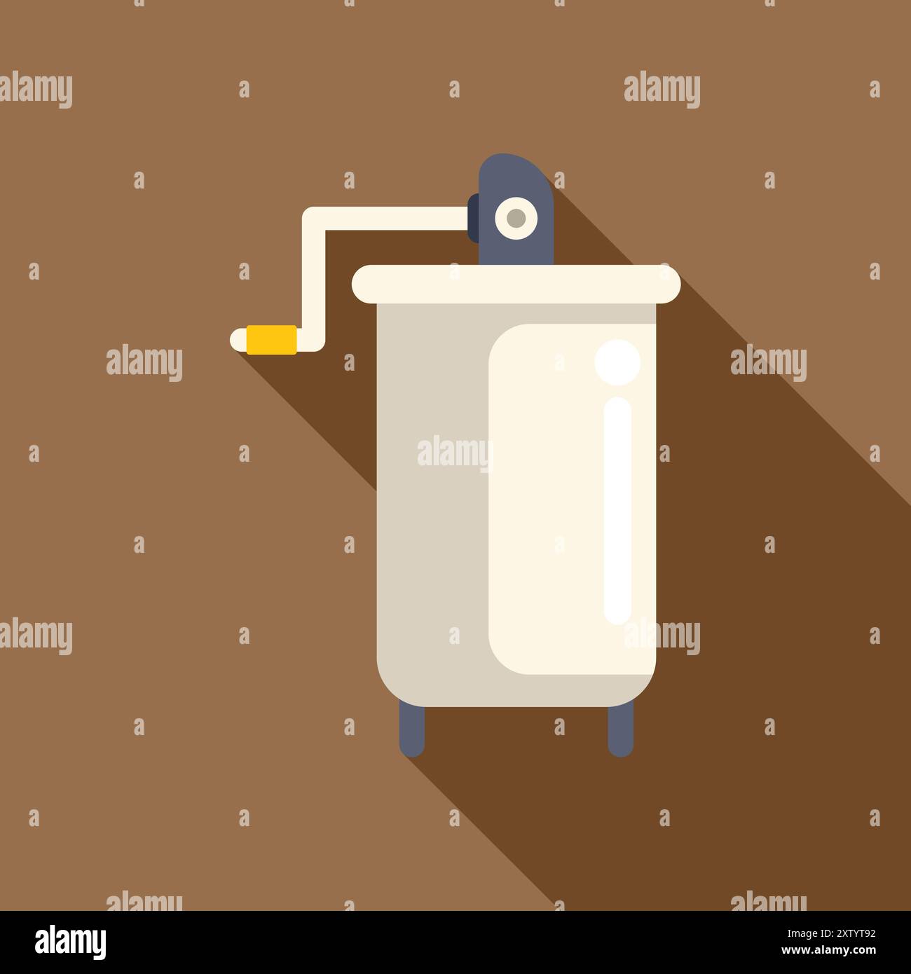 Manual butter churn machine for making butter from milk cream, flat ...