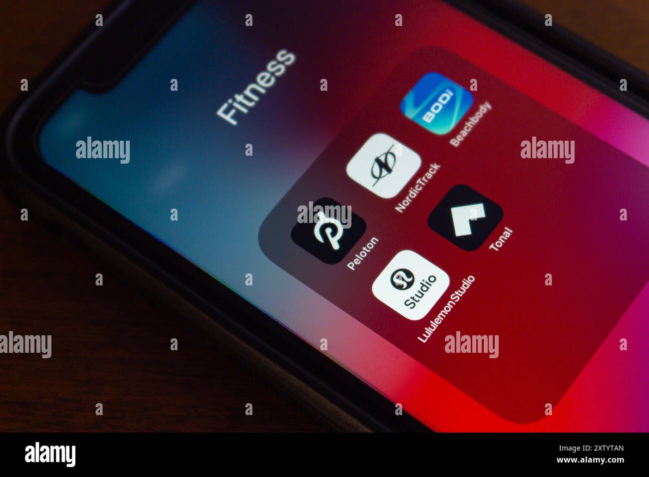 Peloton, NordicTrack, Beachbody, Lululemon Studio and Tonal icons seen ...