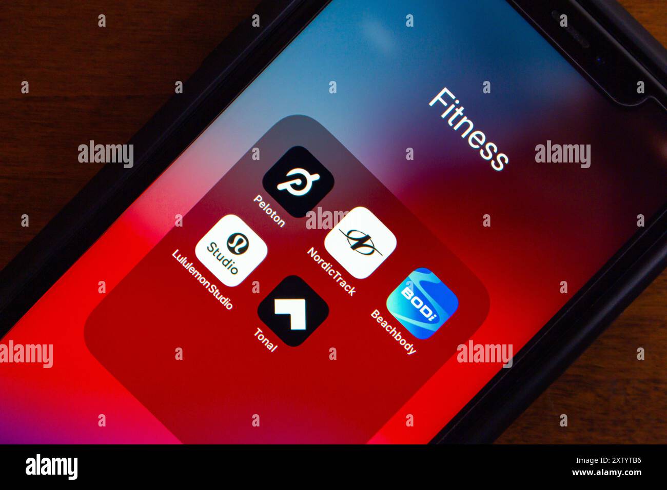 Peloton, NordicTrack, Beachbody, Lululemon Studio and Tonal icons seen ...