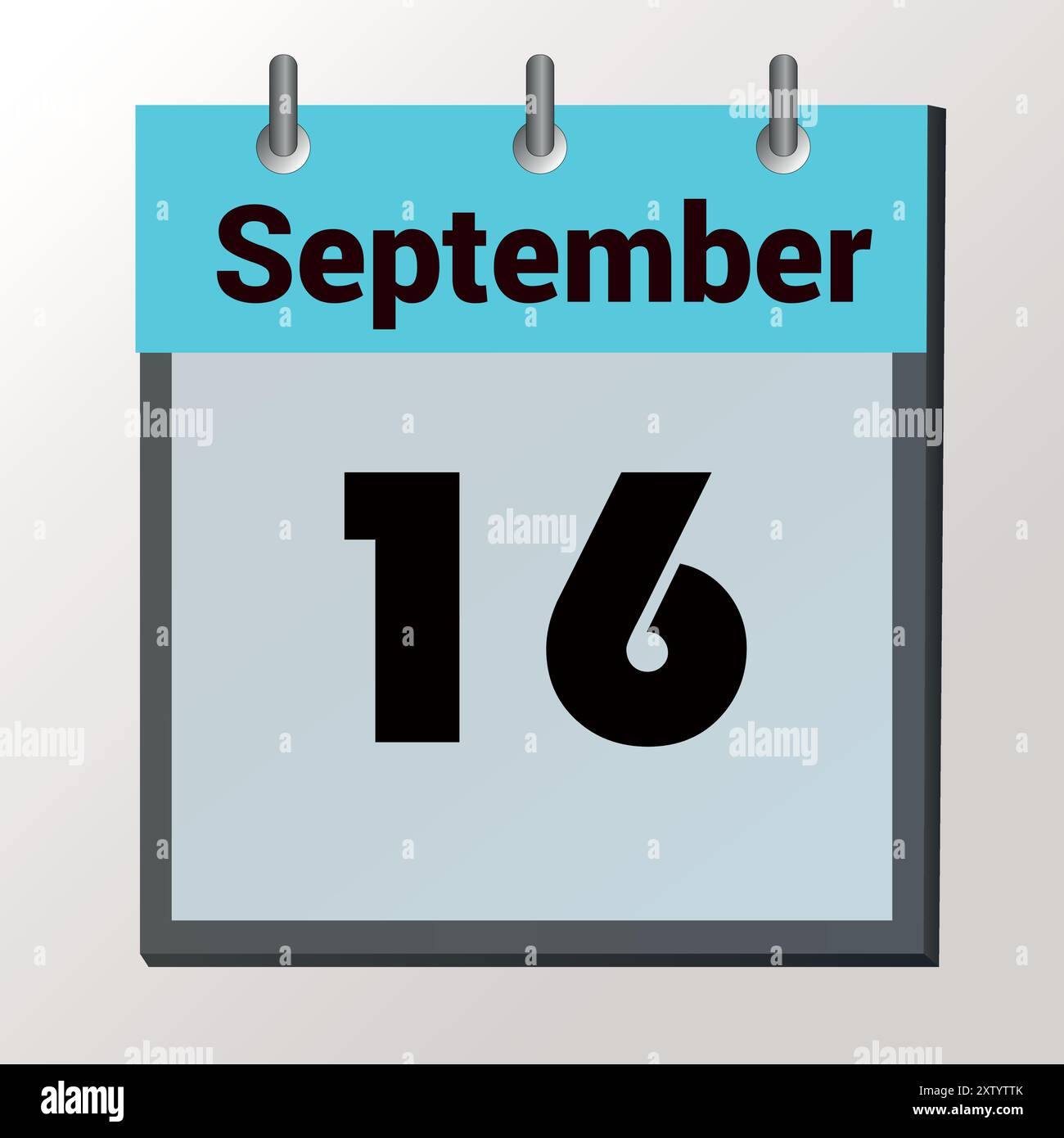 September 16 date on calendar hi-res stock photography and images - Alamy