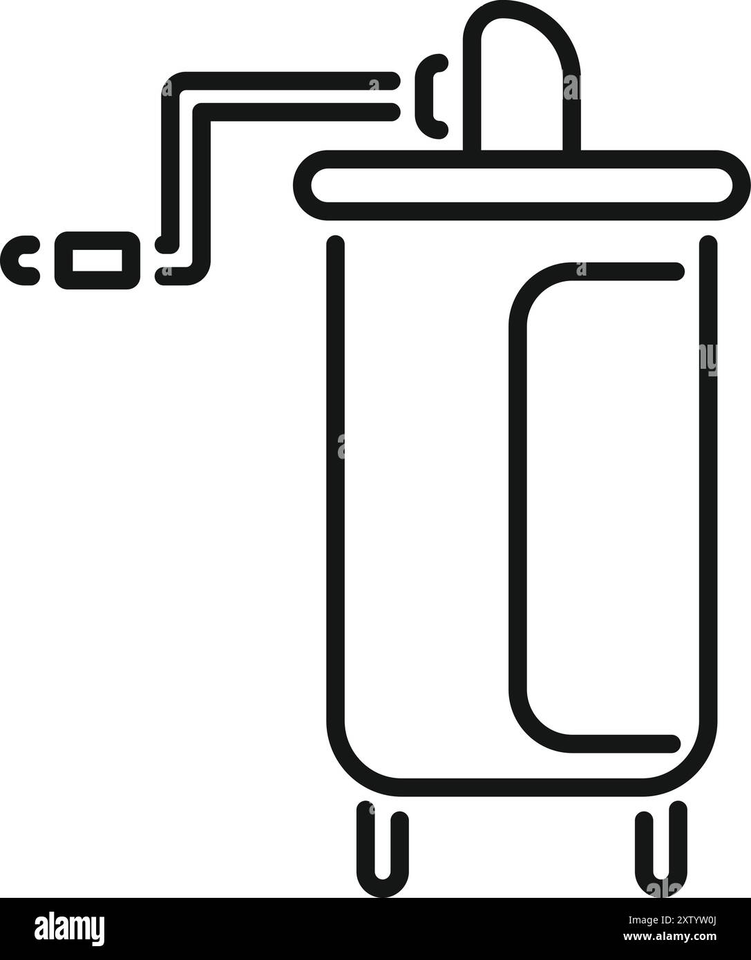 Line drawing of an old fashioned butter churn, perfect for projects ...