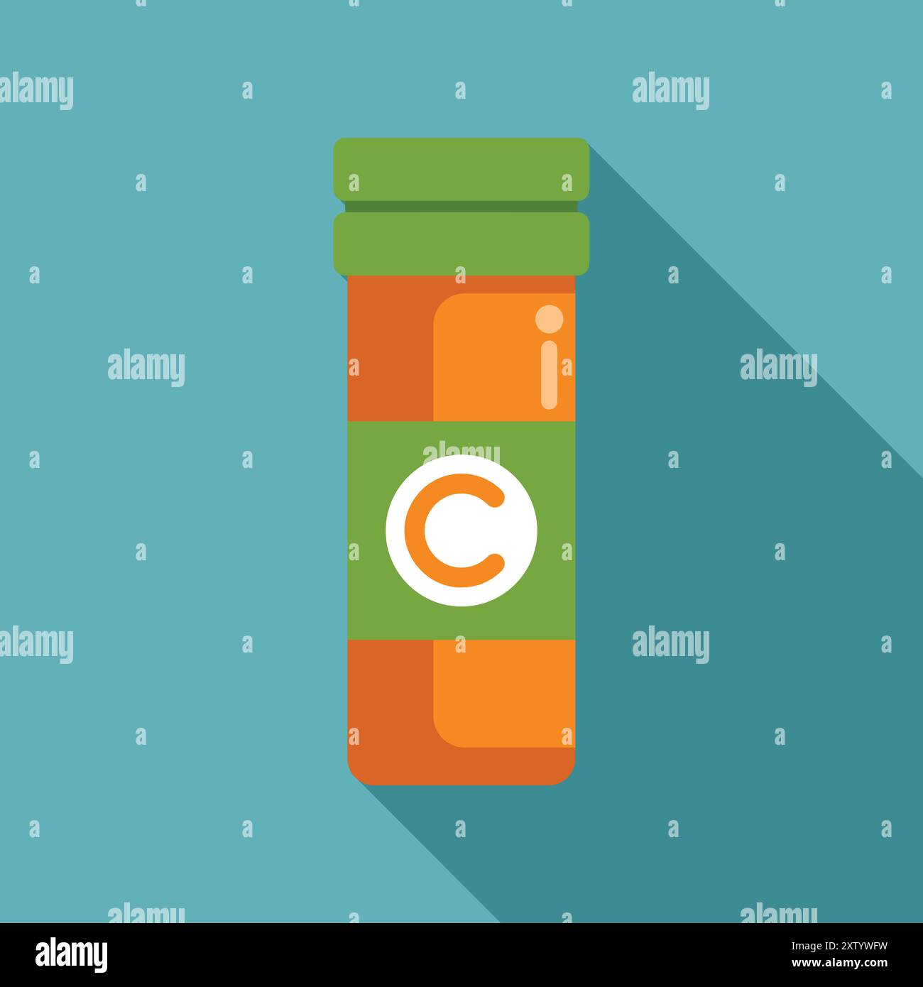 Medical test tube containing an orange liquid and labeled with a big ...