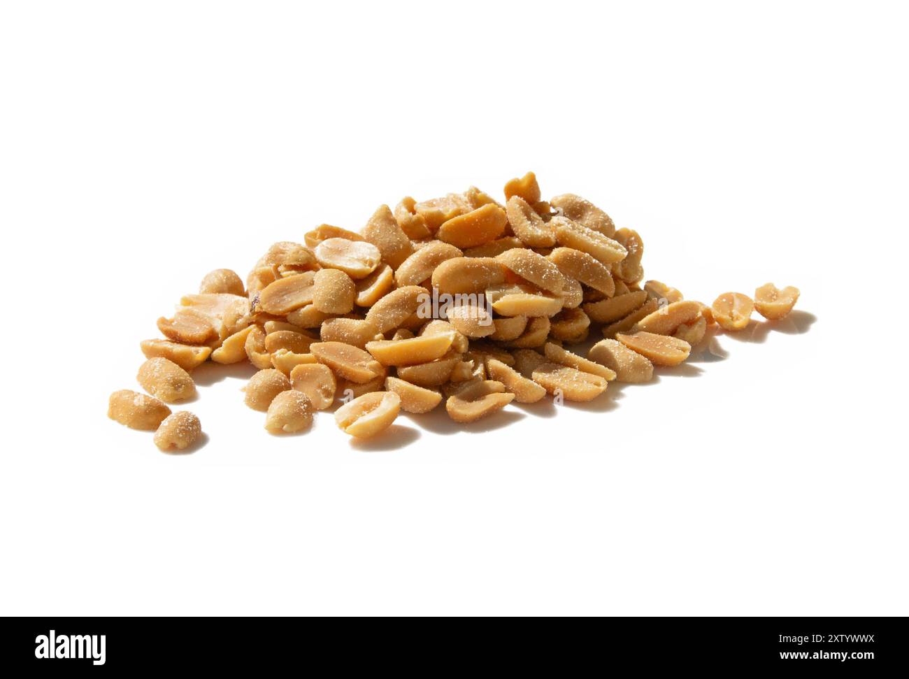 peanuts scattered on a white background Stock Photo - Alamy
