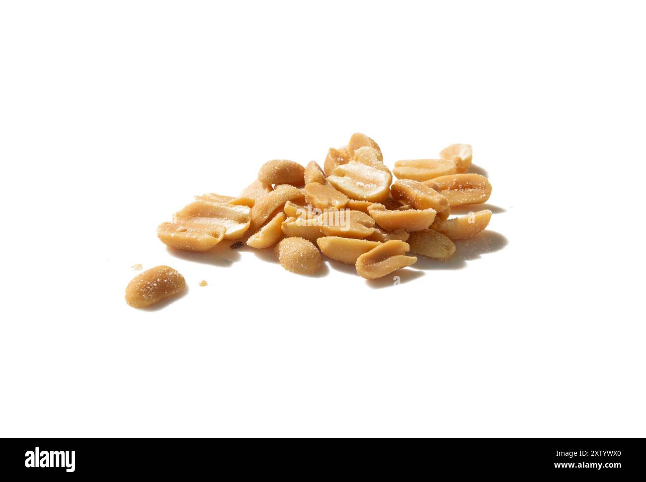 peanuts scattered on a white background Stock Photo - Alamy