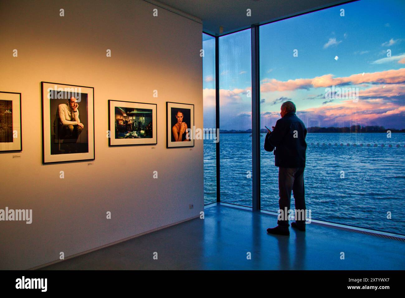 Visitor at Danubiana Meulensteen Art Museum, Slovakia Stock Photo - Alamy