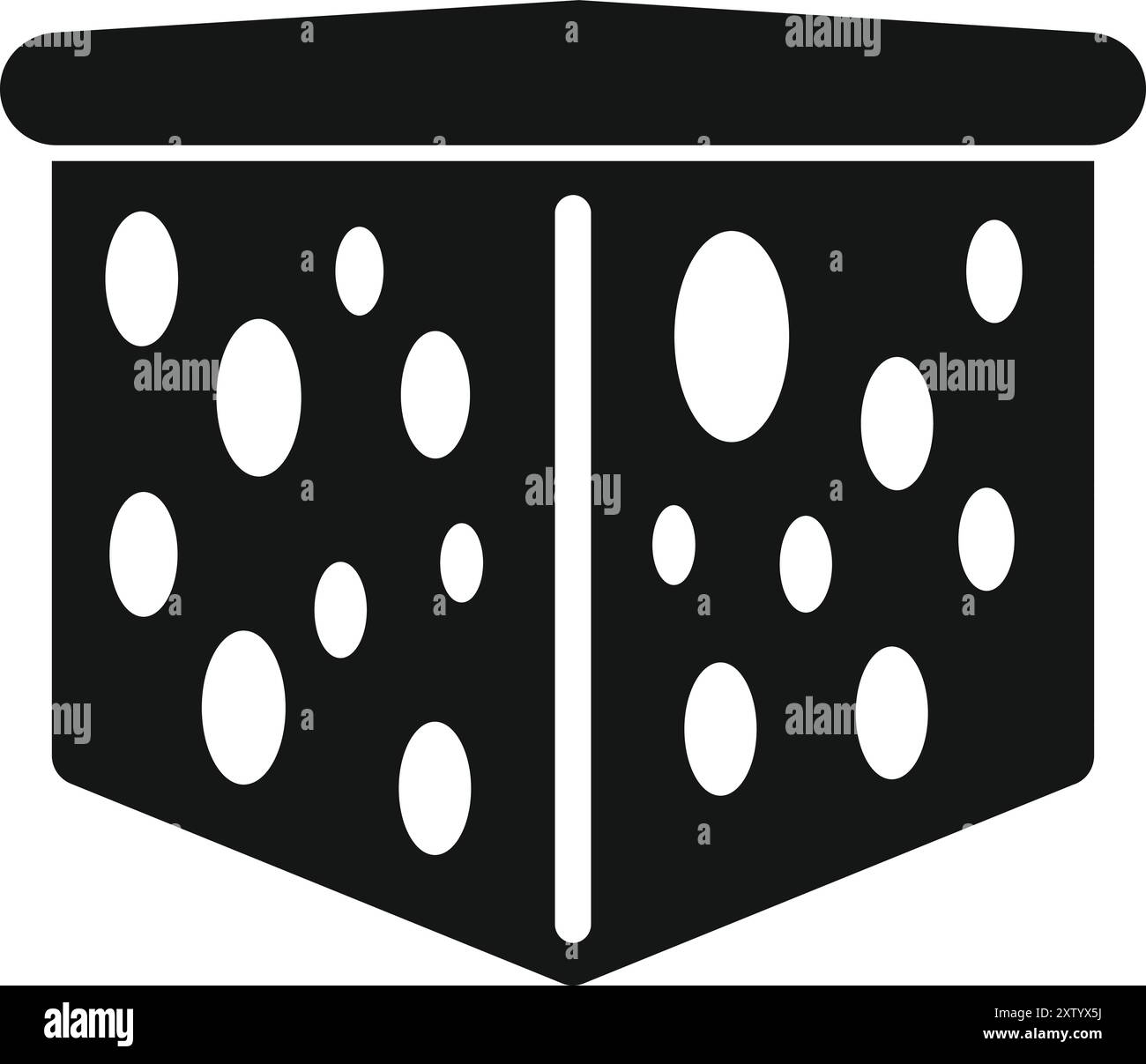 This vector icon of a square cheese block is perfect for representing ...