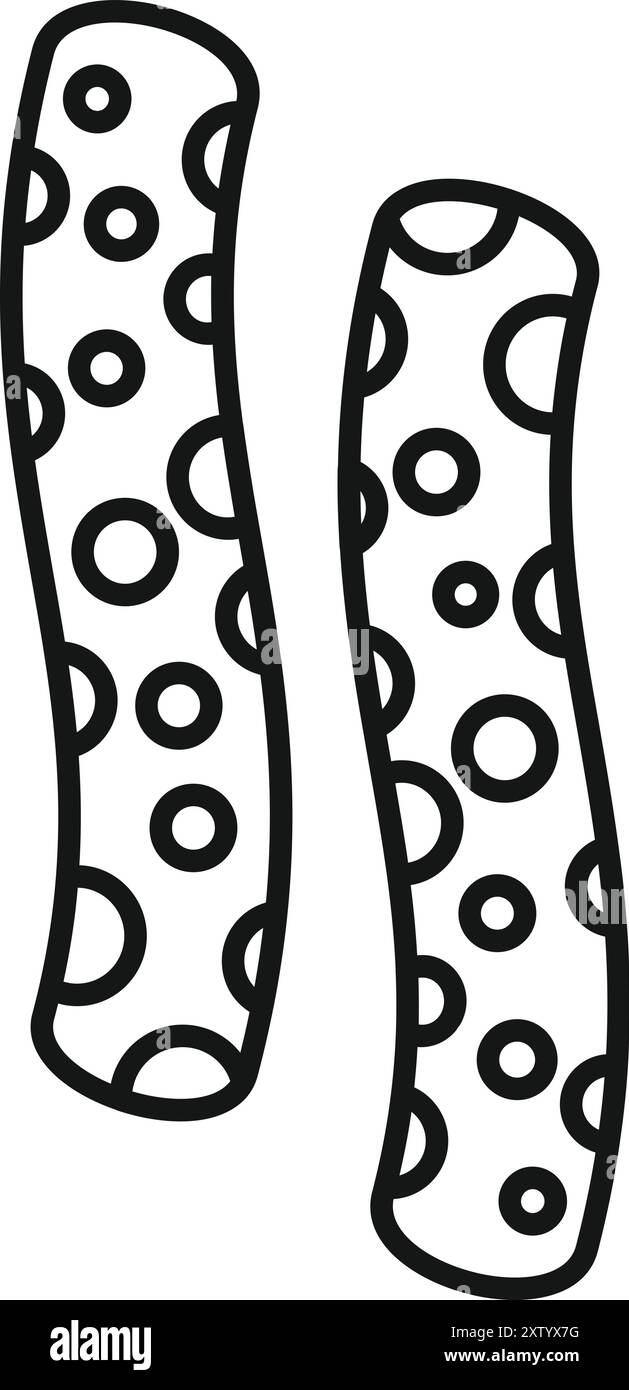 Line drawing of shigella bacteria, highlighting its unique structure ...