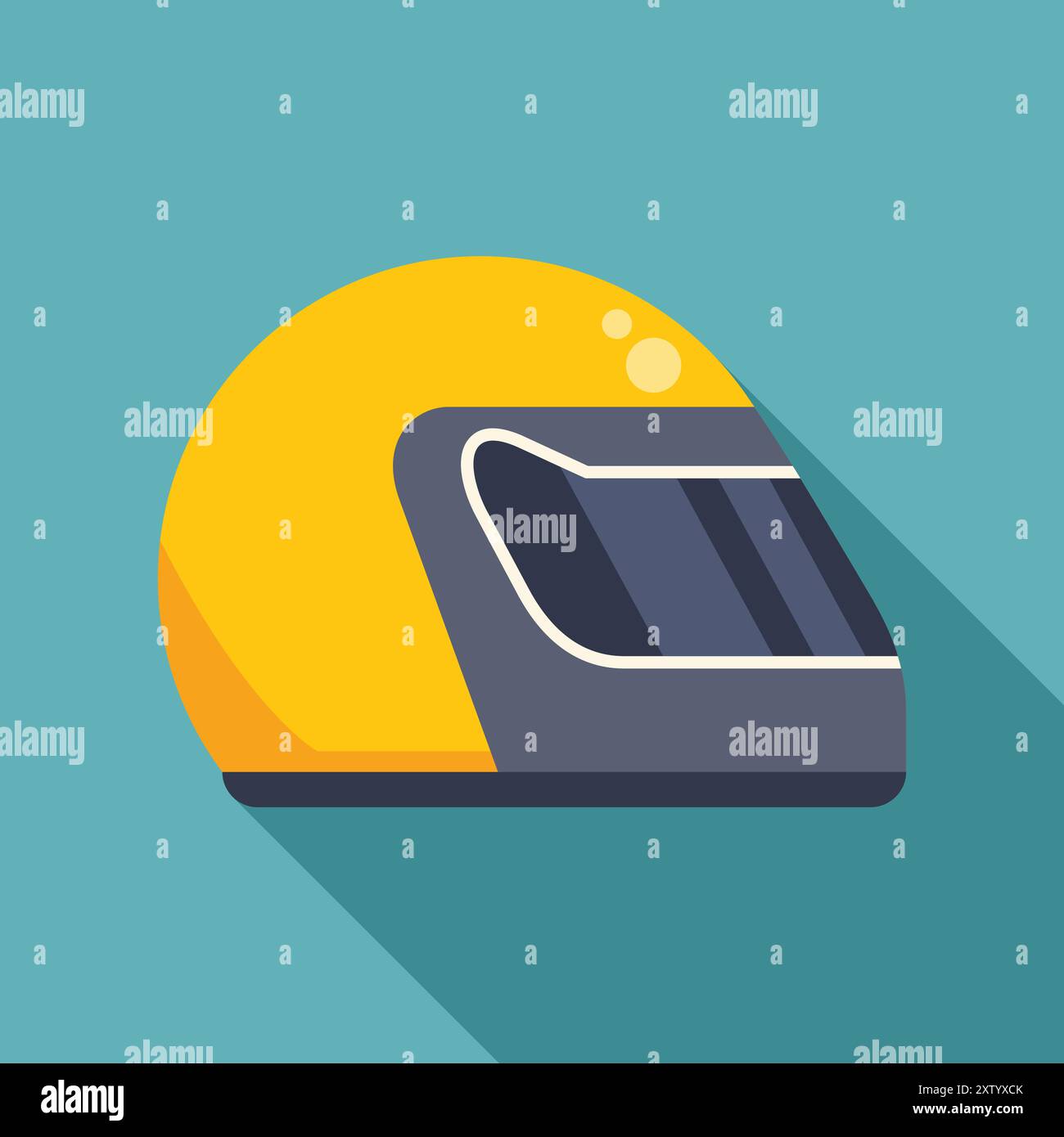 Yellow racing helmet with a visor, representing safety and protection ...