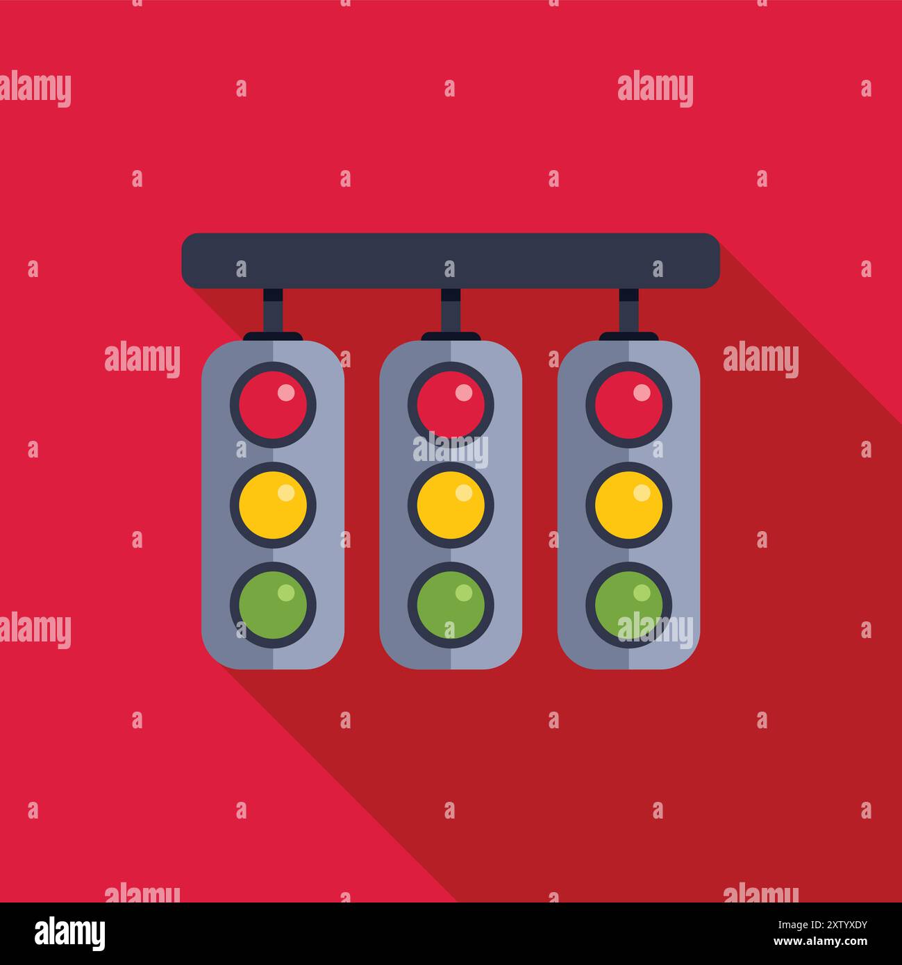 Traffic light system showing green light for go signal, concept of ...
