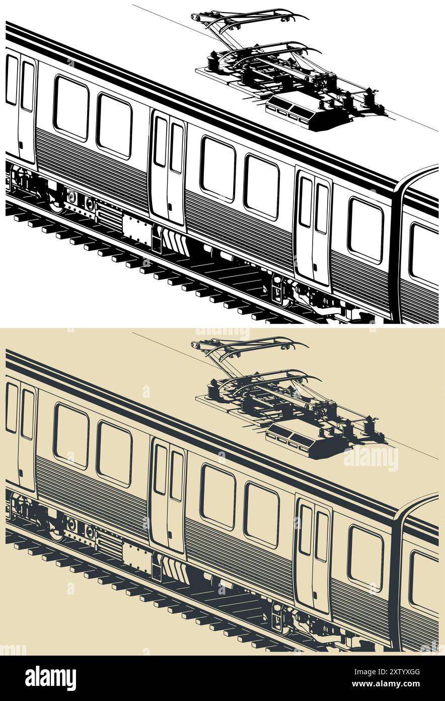 Stylized train Stock Vector Images - Alamy