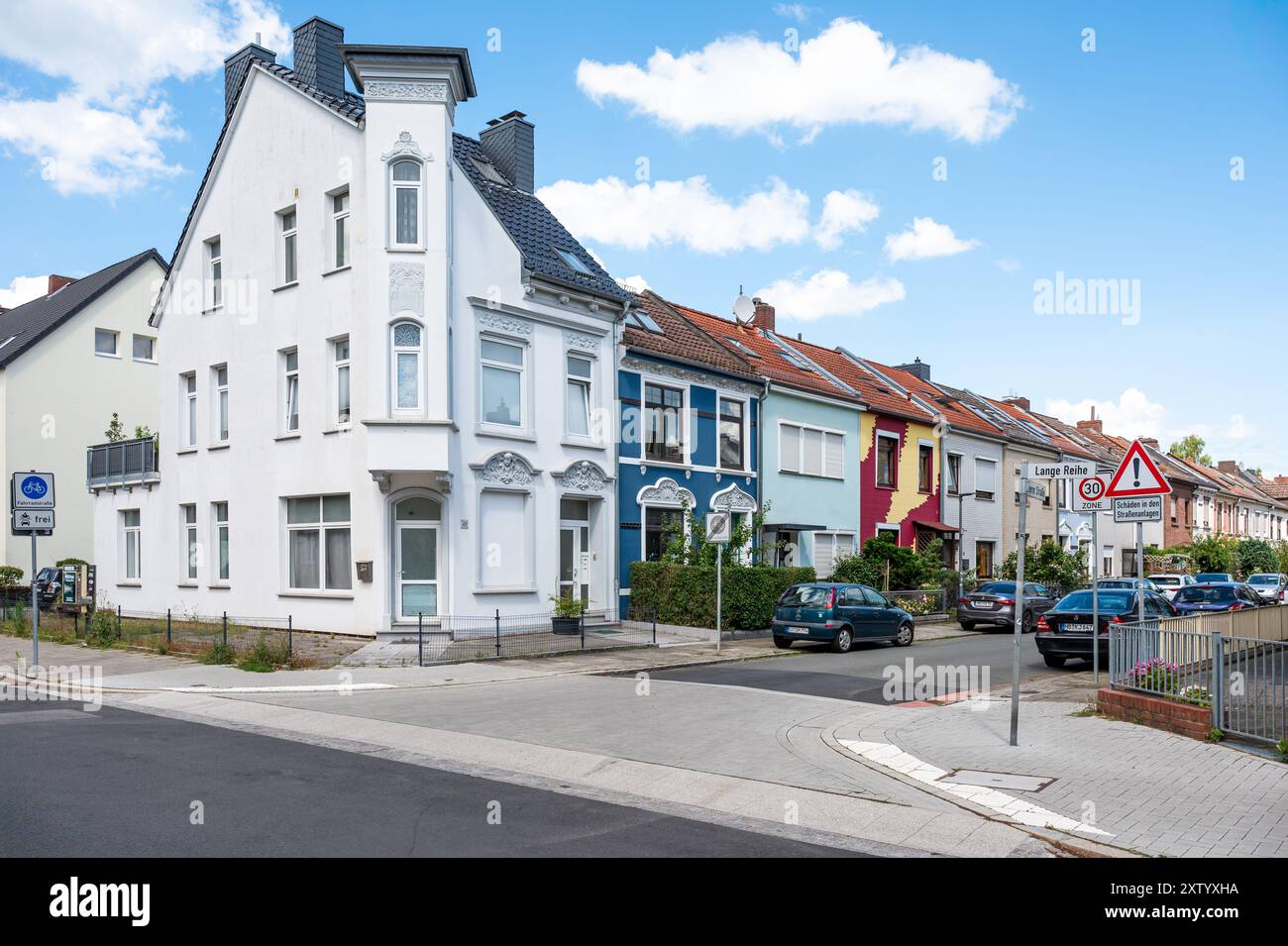 Bremen, Germany, July 16, 2024 - Traditional design of residential ...