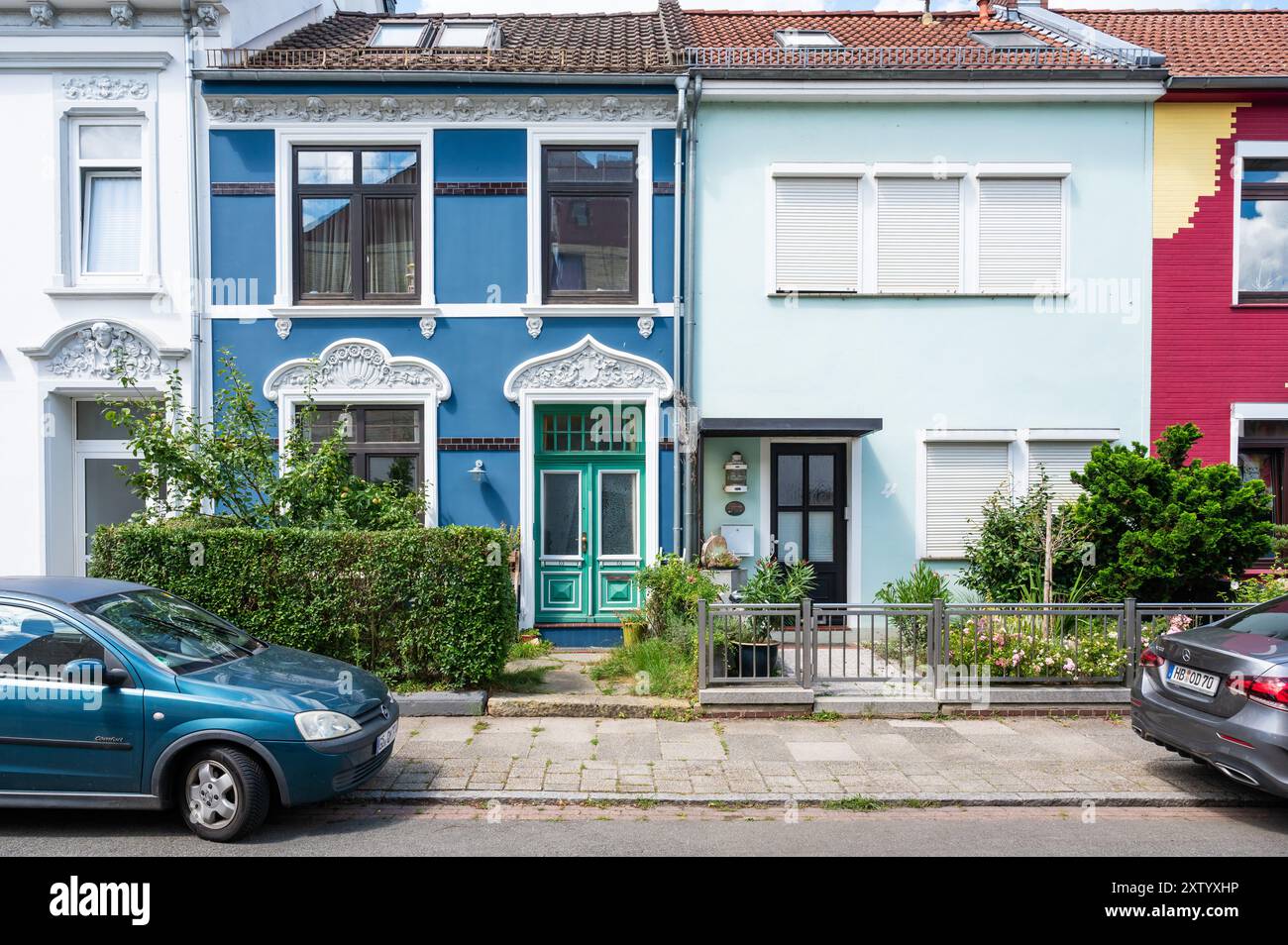 Bremen, Germany, July 16, 2024 - Traditional design of residential ...