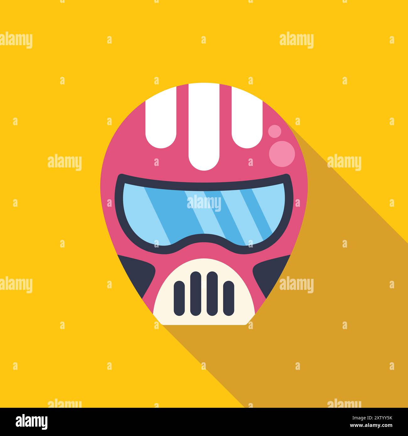 Pink racing helmet with visor covering face for safety and protection ...