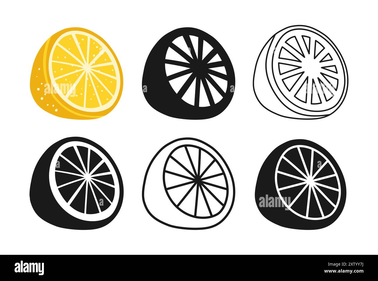Lemon Silhouette Vector