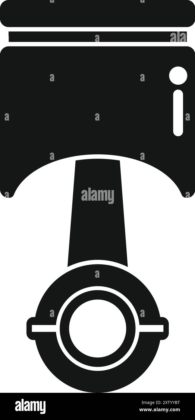 Black piston icon representing the internal combustion engine and ...