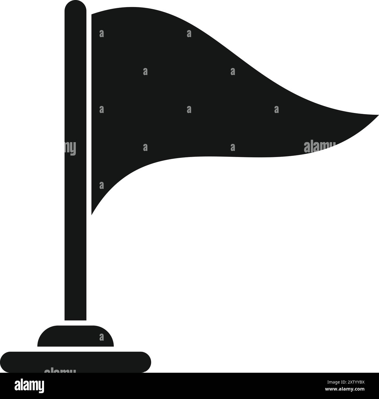 Black waving flag is standing still and pointing to the right Stock ...