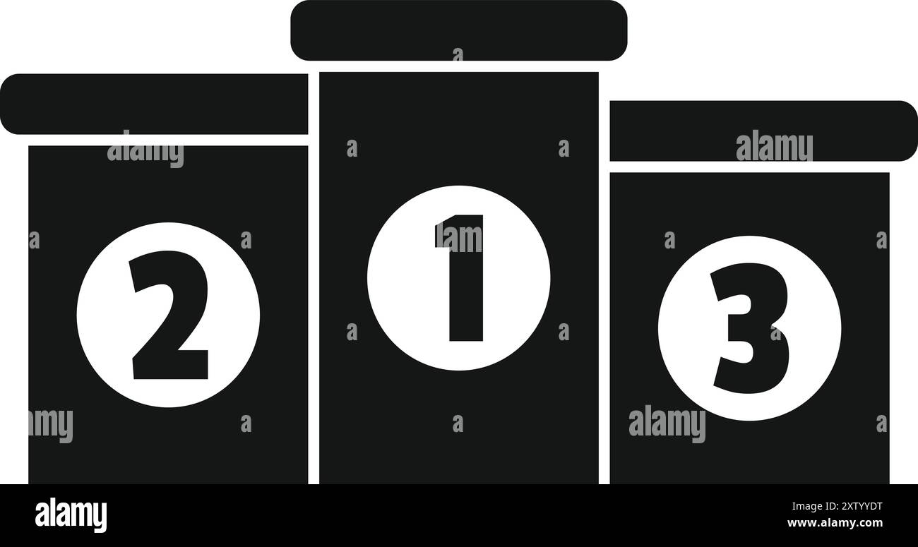 Empty winners podium for first, second and third place showing ...