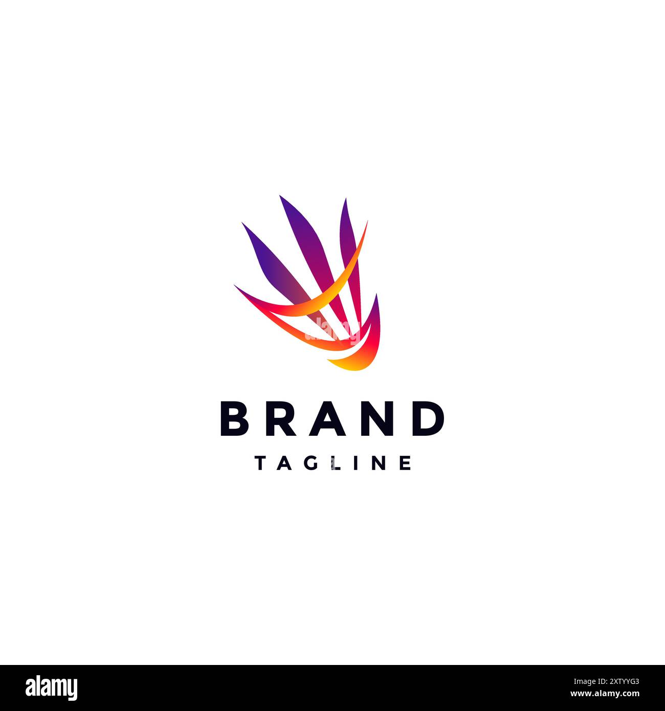 Abstract Shuttlecock Multicolored Logo Design. Simple Colorful Spirit ...