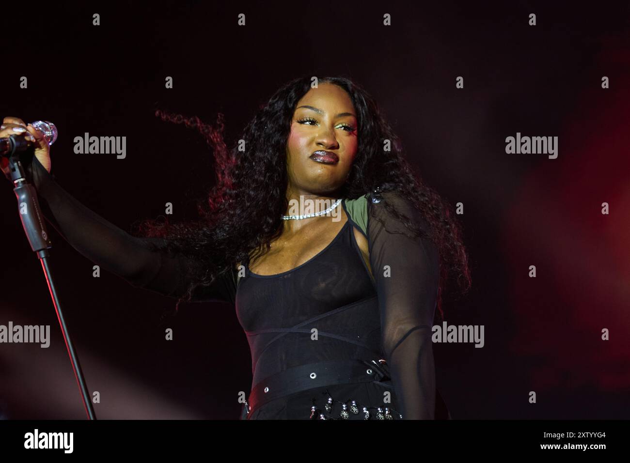 London, UK. 16th Aug, 2024. 16th August 2024 London UK Tems performance ...