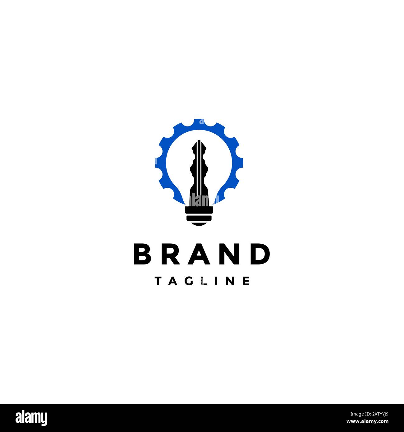 Gear Lamp Key In One Icon Logo Design. Automotive Industry Design ...