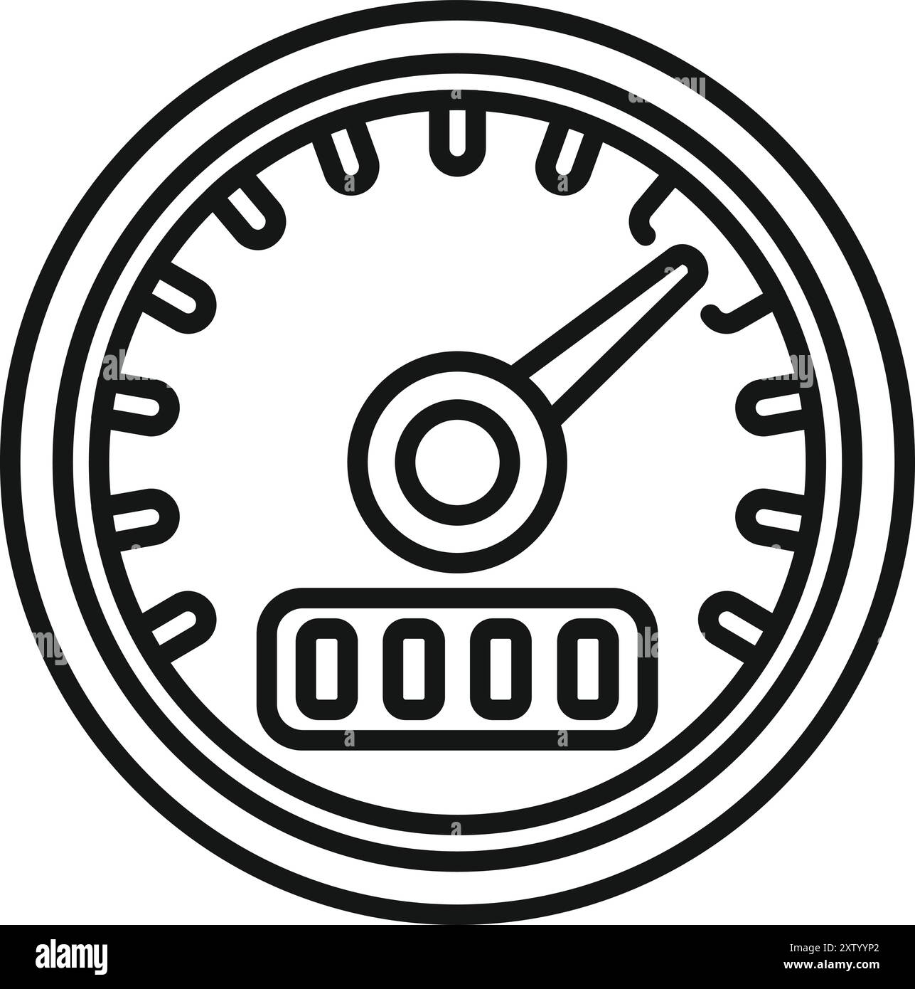 Simple speedometer icon showing zero speed limit, perfect for apps ...