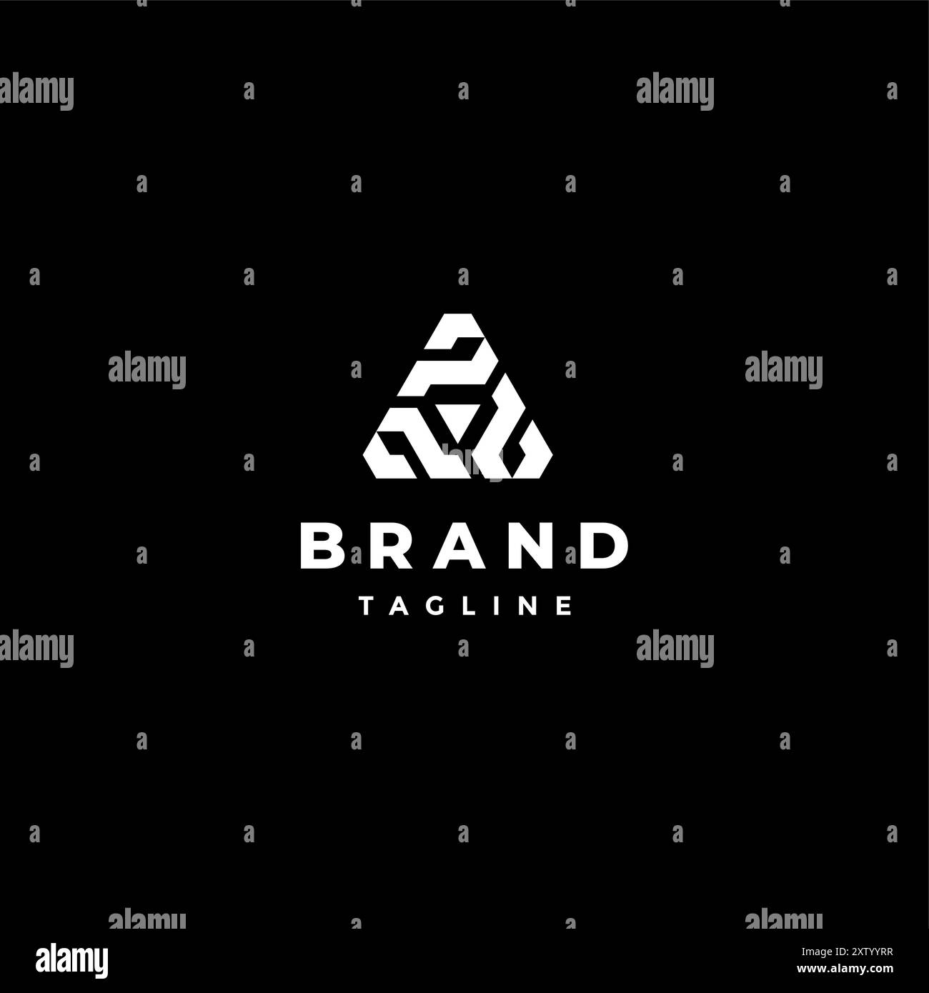 PPP Initial Letter With Triangle Symbol Inside. Three Initial Letter P ...