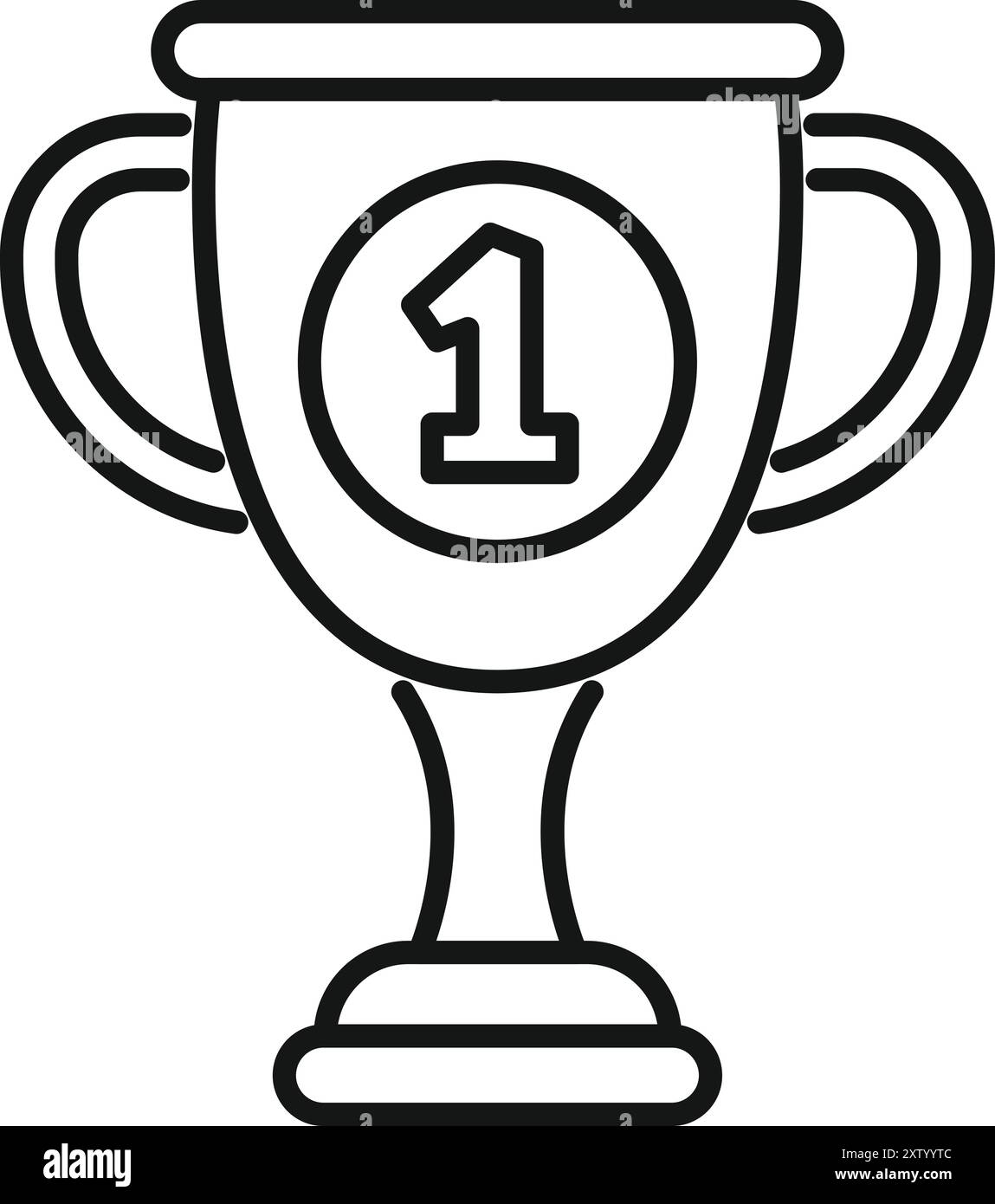 Simple vector illustration of a first place trophy, perfect for ...