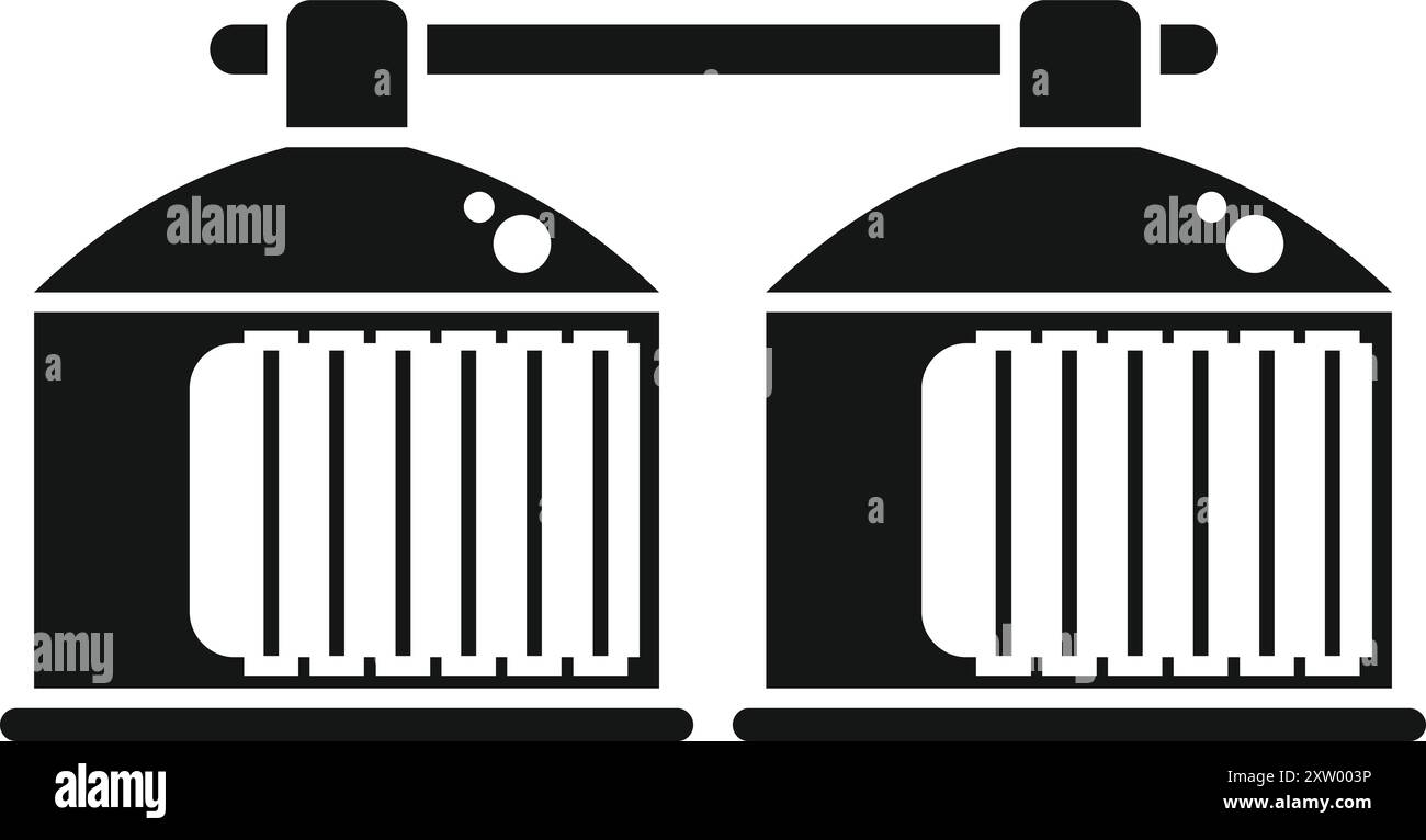 Bioreactor tanks equipment for making beer on white background Stock ...