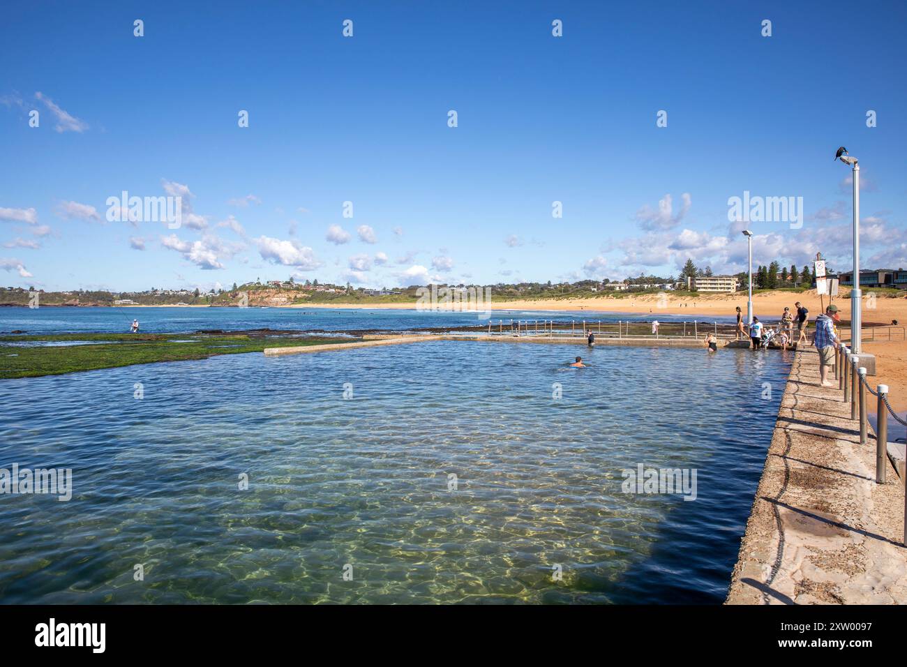 Mona Vale Beach Ocean swimming pool on Mona Vale beach in Sydney,NSW ...
