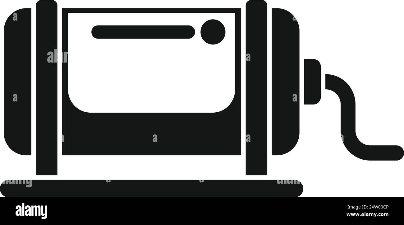 Simple icon of an electric generator producing electricity for ...