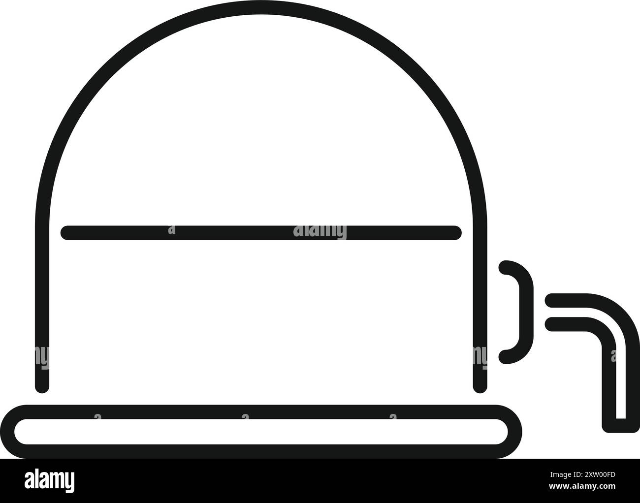 Simple line icon of a water tower, representing urban infrastructure ...