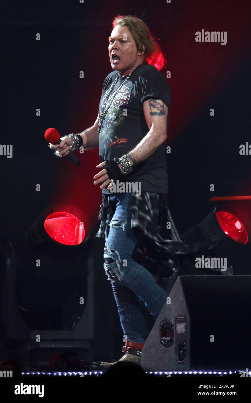 Axl Rose of Guns N' Roses performs in concert at Madison Square Garden ...