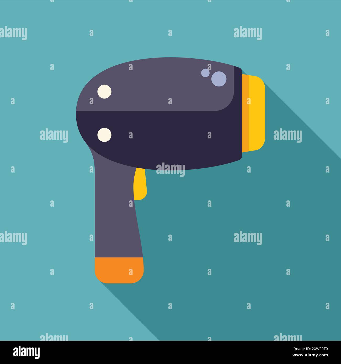 Illustration of an electronic barcode scanner scanning a barcode with ...