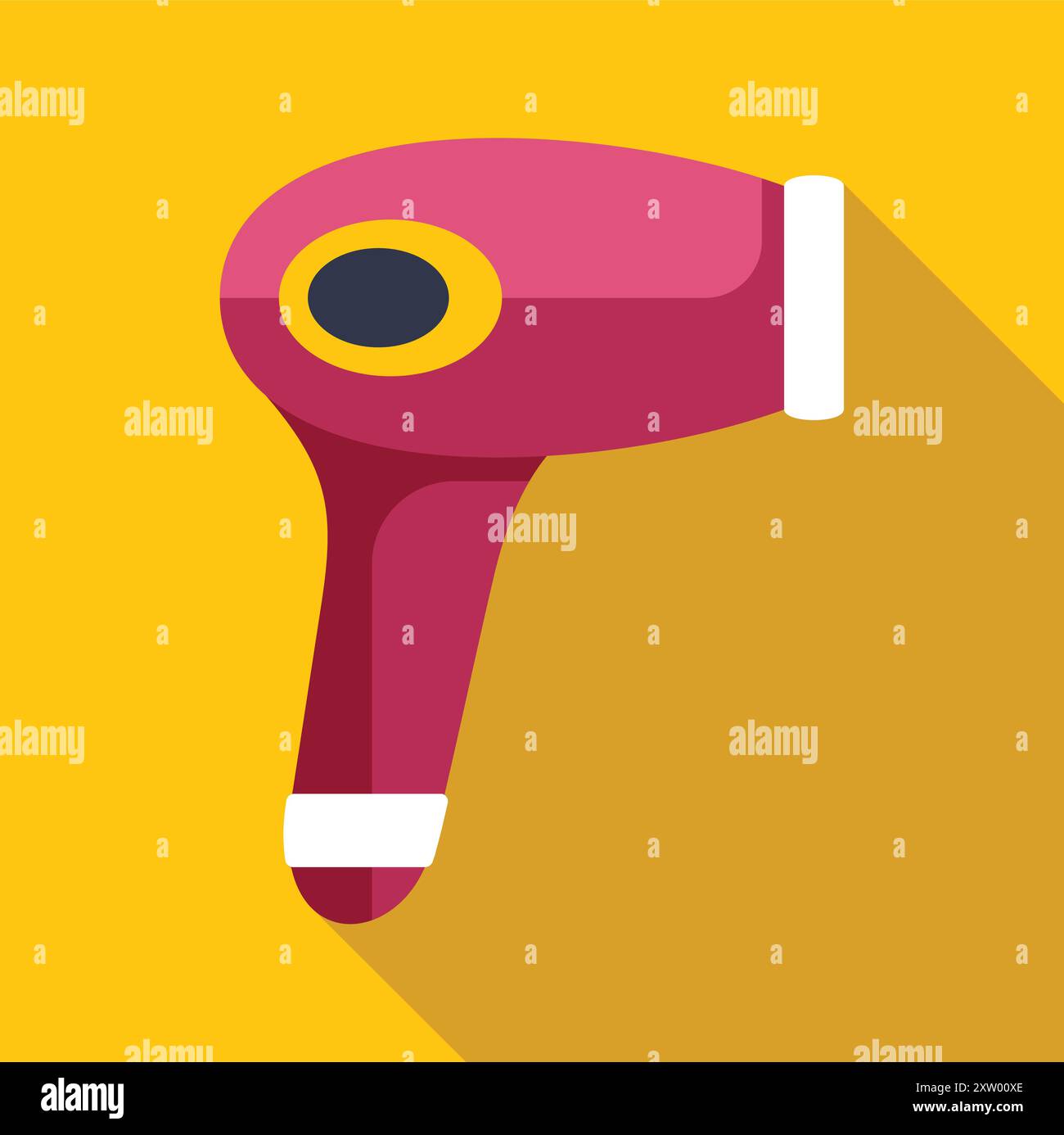 Minimalist graphic design of a hair dryer blowing hot air, perfect for ...