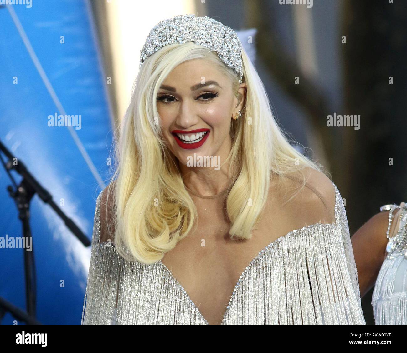 Gwen Stefani performs in Bryant Park in New York City Stock Photo - Alamy