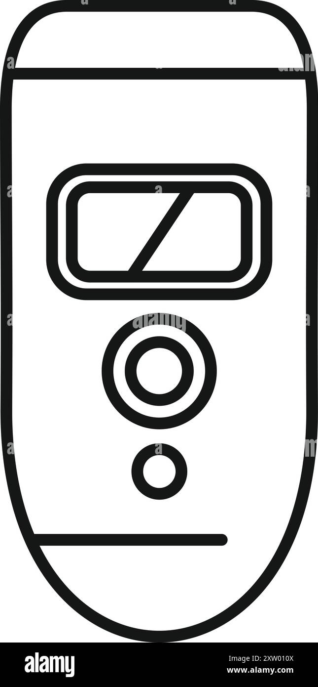 Simple line drawing of a barcode scanner scanning a barcode Stock ...