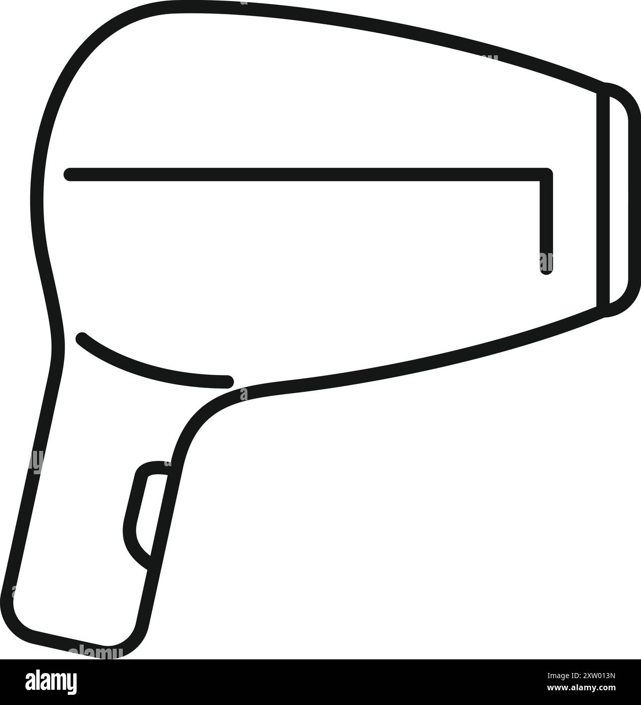 Simple vector of a hair dryer blowing hot air, a tool used by ...