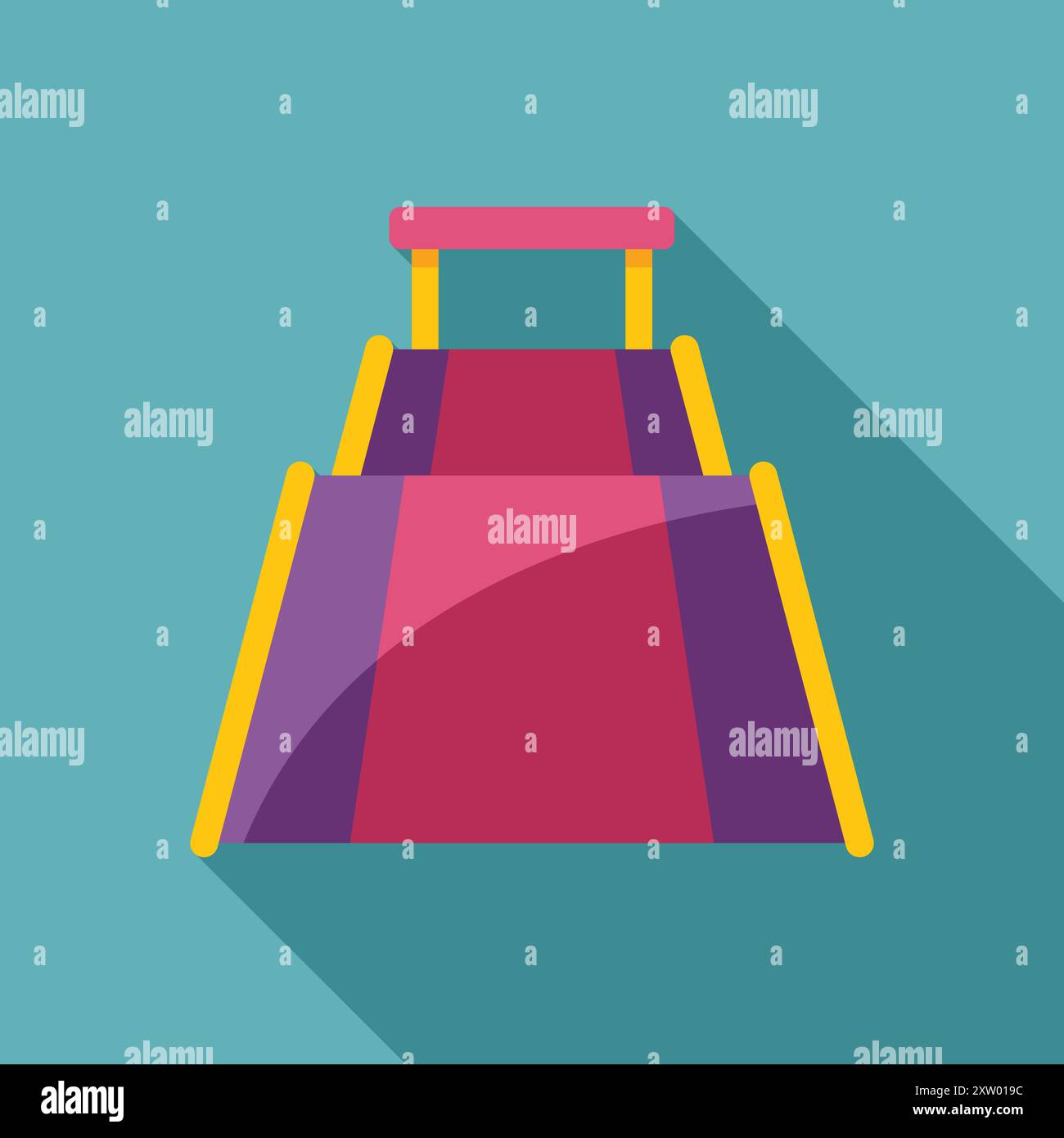 Colorful children's slide is standing in a playground Stock Vector ...