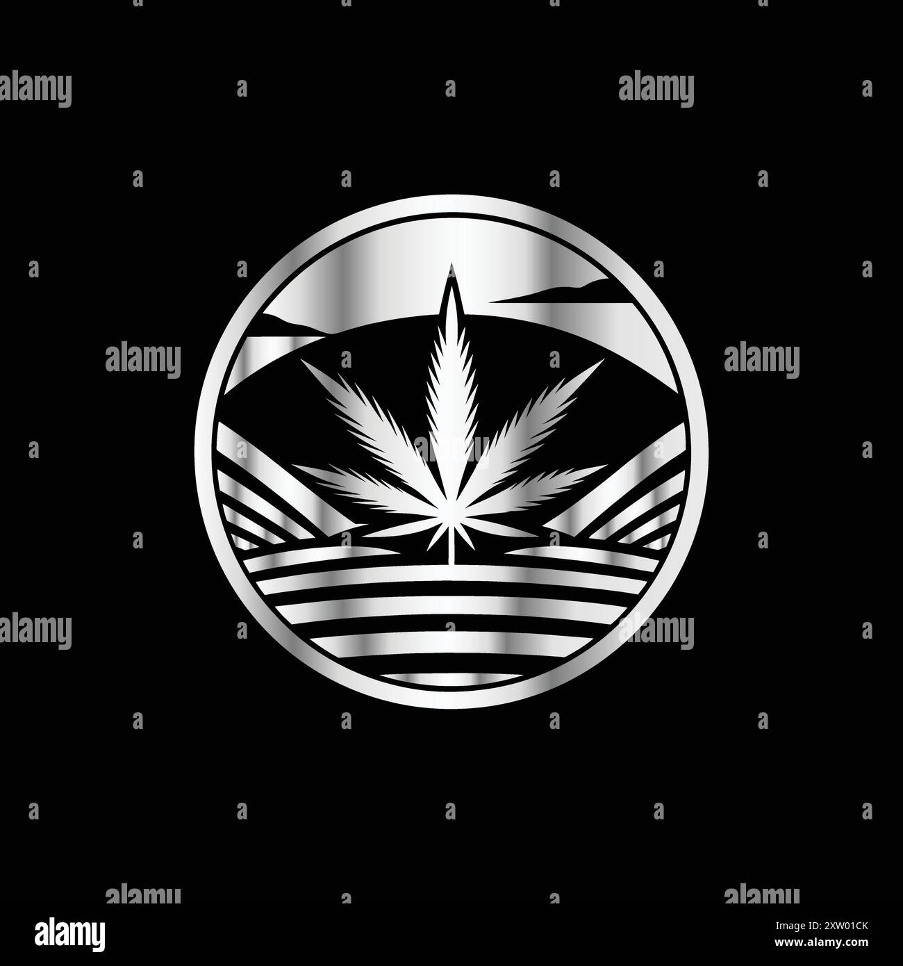 Cannabis farm logo vector icon template. Hemp field logo Stock Vector ...